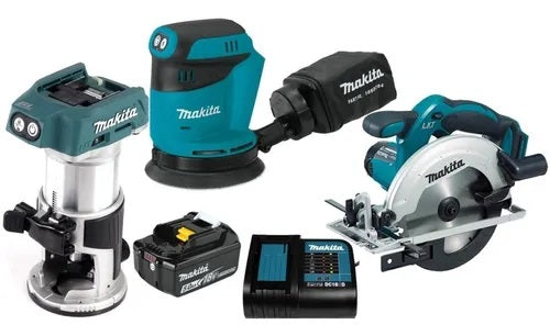 COMBO 18V, LXT, SIERRA CIRCULAR, LIJADORA ORBITAL, ROUTER, 1 BAT. 5.0A ...